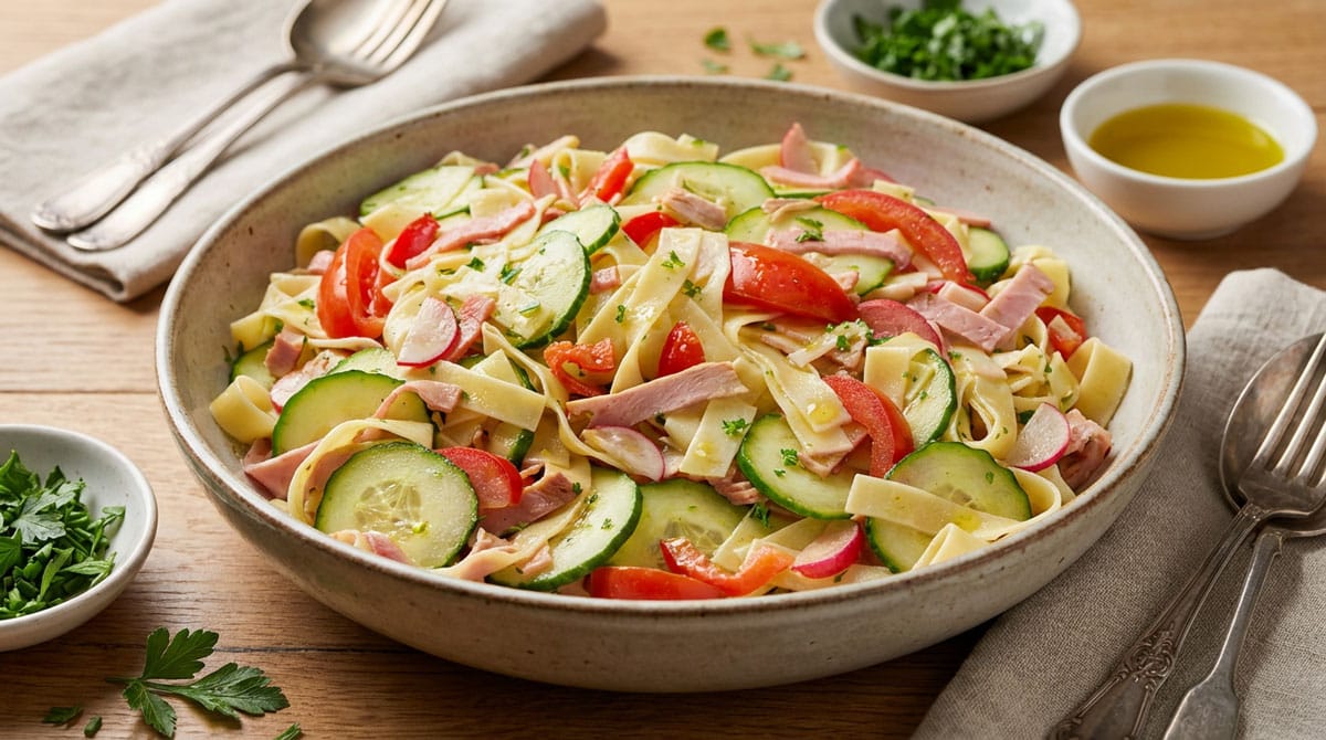 Salade De P tes Aux Crudit s Et Vinaigrette Piquante Salade De P tes Aux Crudit s Et Vinaigrette Piquante